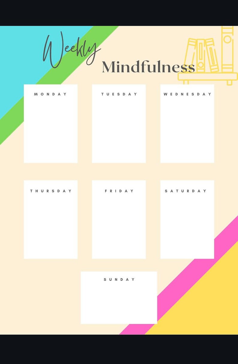 Printable Wellness Tracker Pack, PDF (rainbow) - Etsy