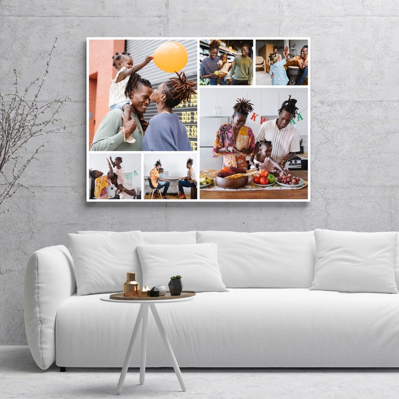 Personalized Photo Collage Canvas Family Photo Collage Print - Etsy