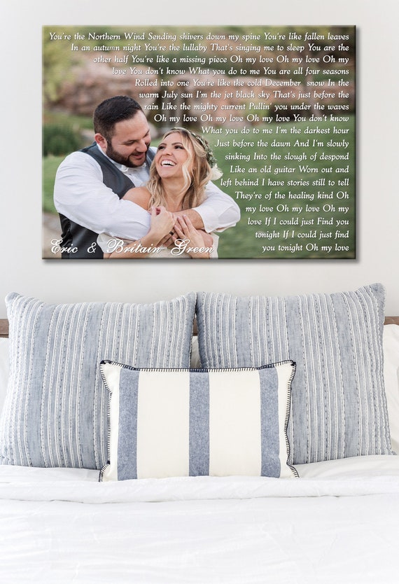 CUSTOM PICTURE CANVAS Print Wedding Picture Personalized | Etsy