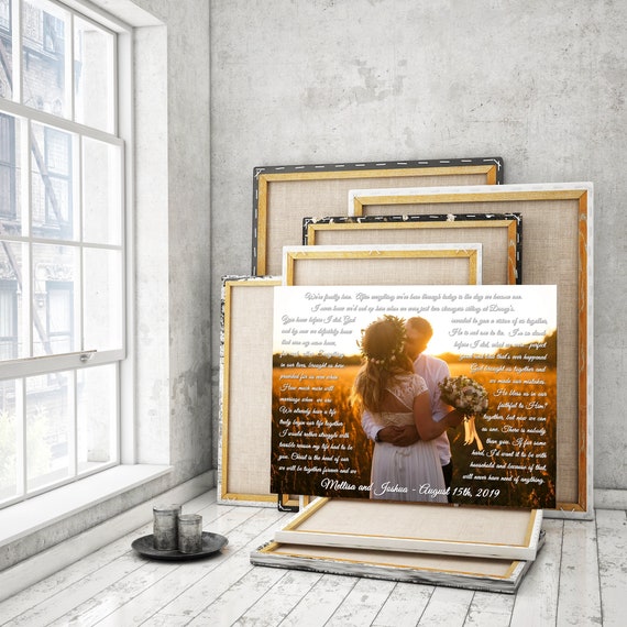 Custom Song Lyric Photo Print Framed Song Lyric First Dance | Etsy