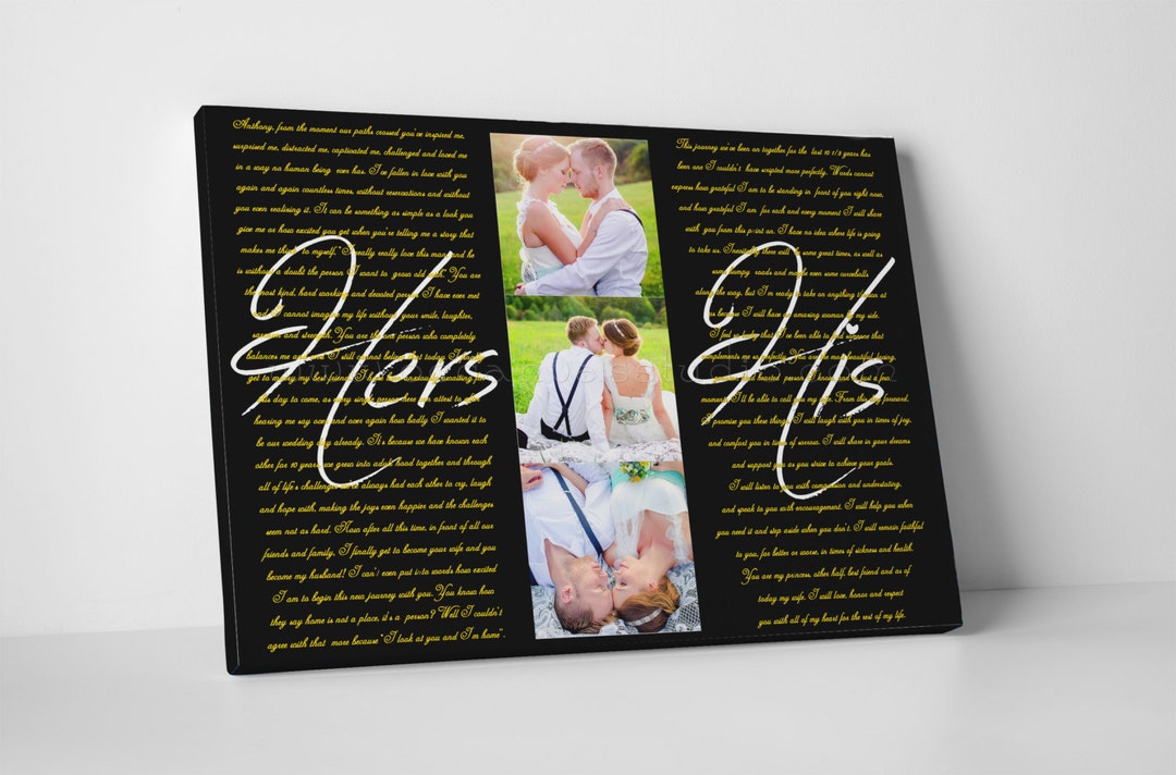 Custom Canvas Sign, Custom Photo Print, Wedding Photos Canvas, Wedding ...
