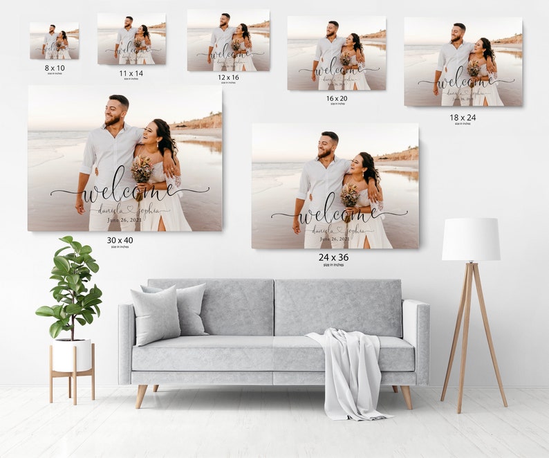 Personalized Picture Canvas Wedding Sign Custom Wedding Sign - Etsy