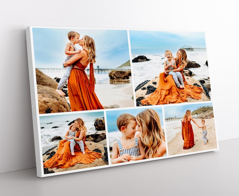 Personalized Photo Collage Canvas Family Photo Collage Print - Etsy