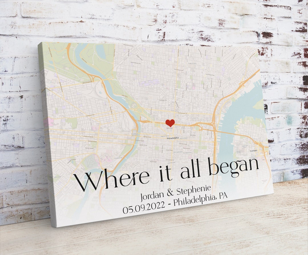 Custom Map Art Print, Custom Map From Address, Map Coordinates Print ...