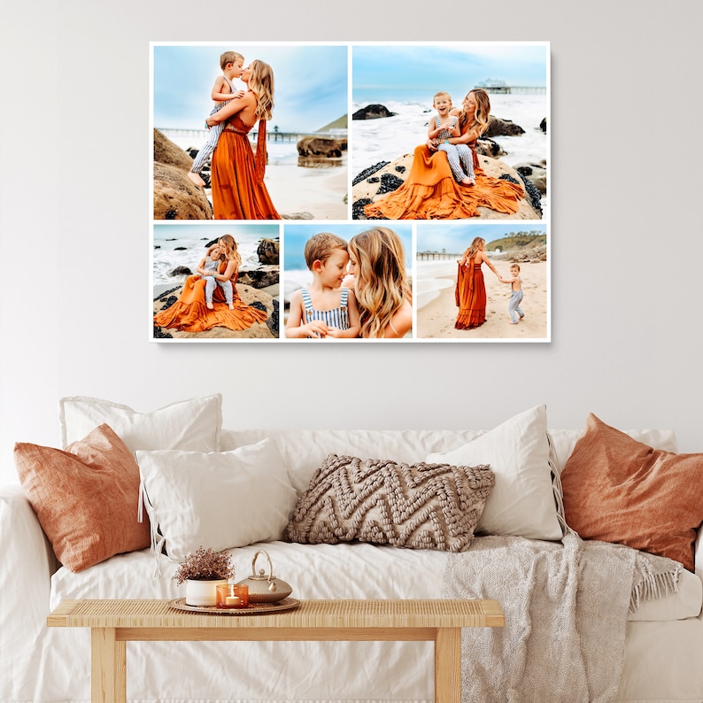 Personalized Photo Collage Canvas Family Photo Collage Print - Etsy