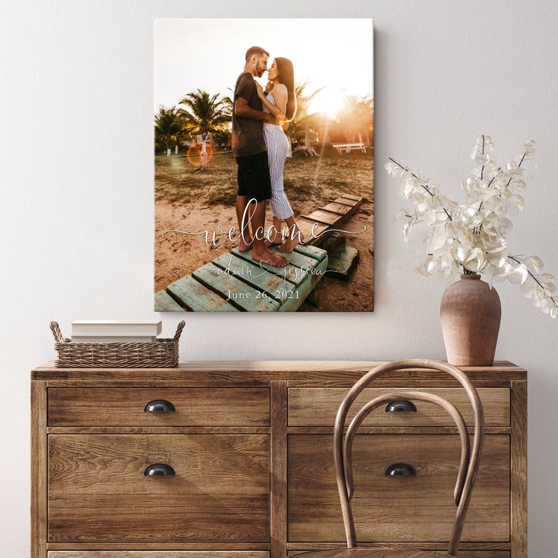 Personalized Picture Canvas Wedding Sign Custom Wedding Sign - Etsy