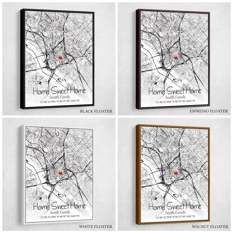 Personalised Home Coordinates Map Home Location Map Home - Etsy