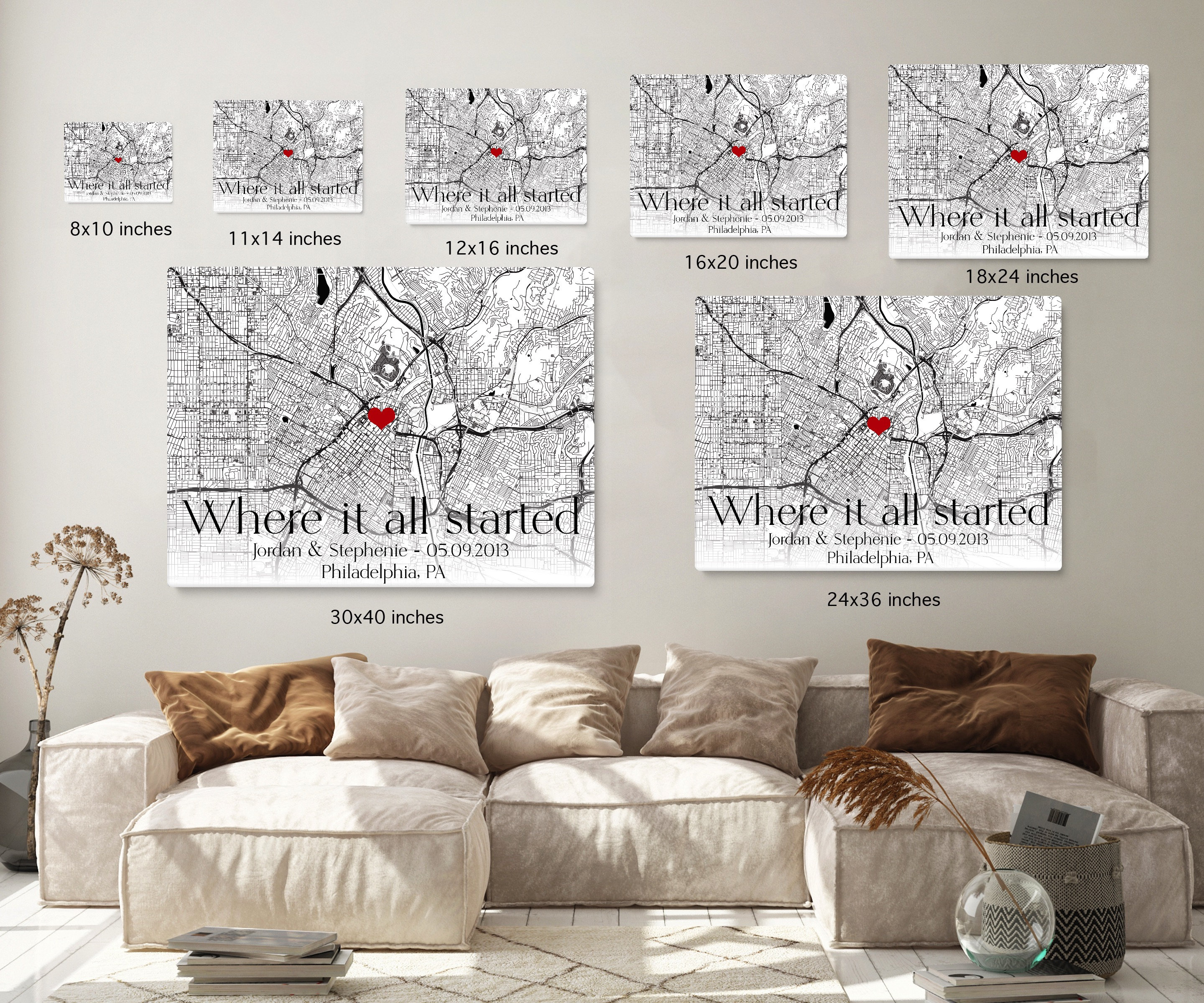 Custom Street Map, Custom City Art, Personalized Address Map, Going ...