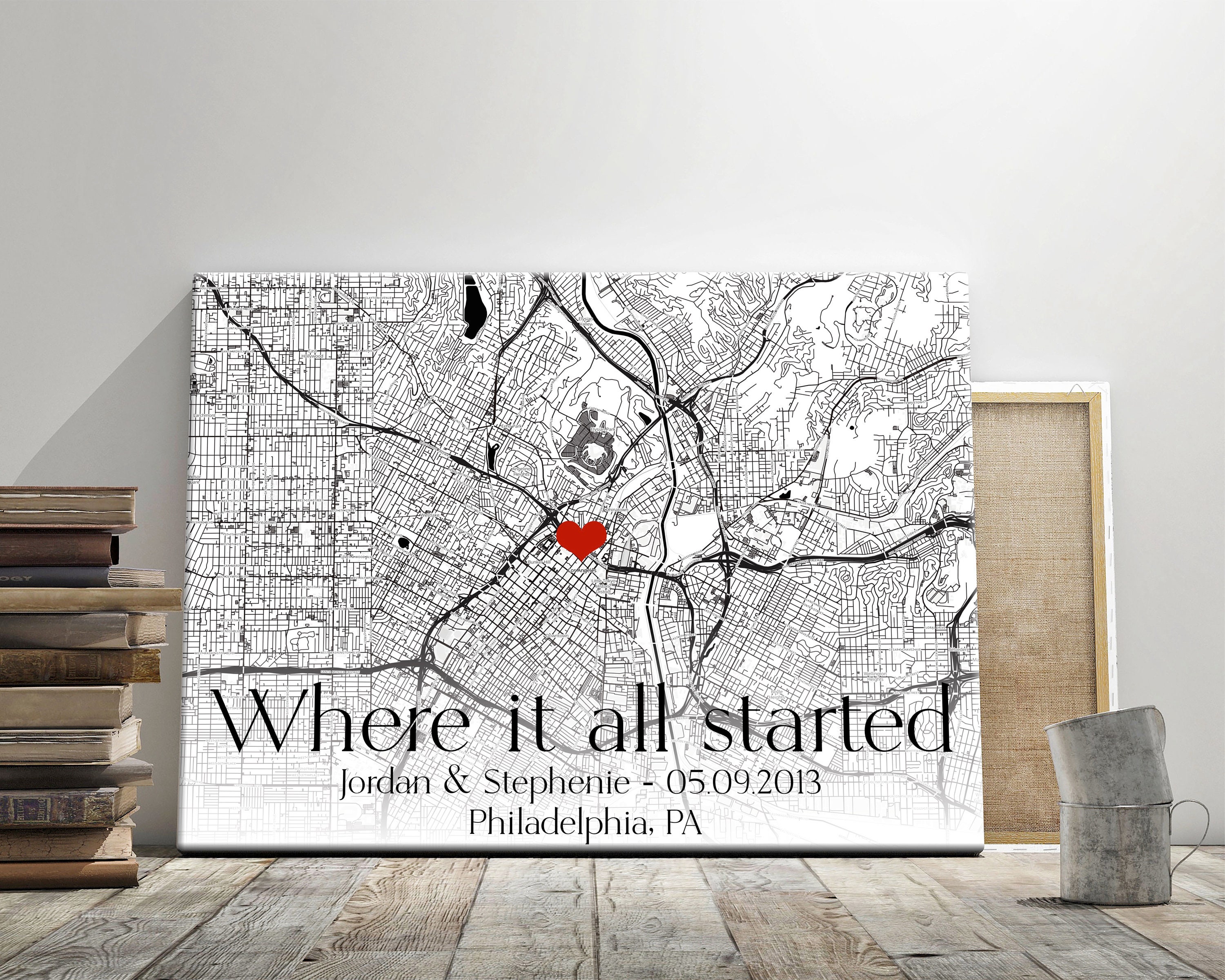 Custom Street Map, Custom City Art, Personalized Address Map, Going ...