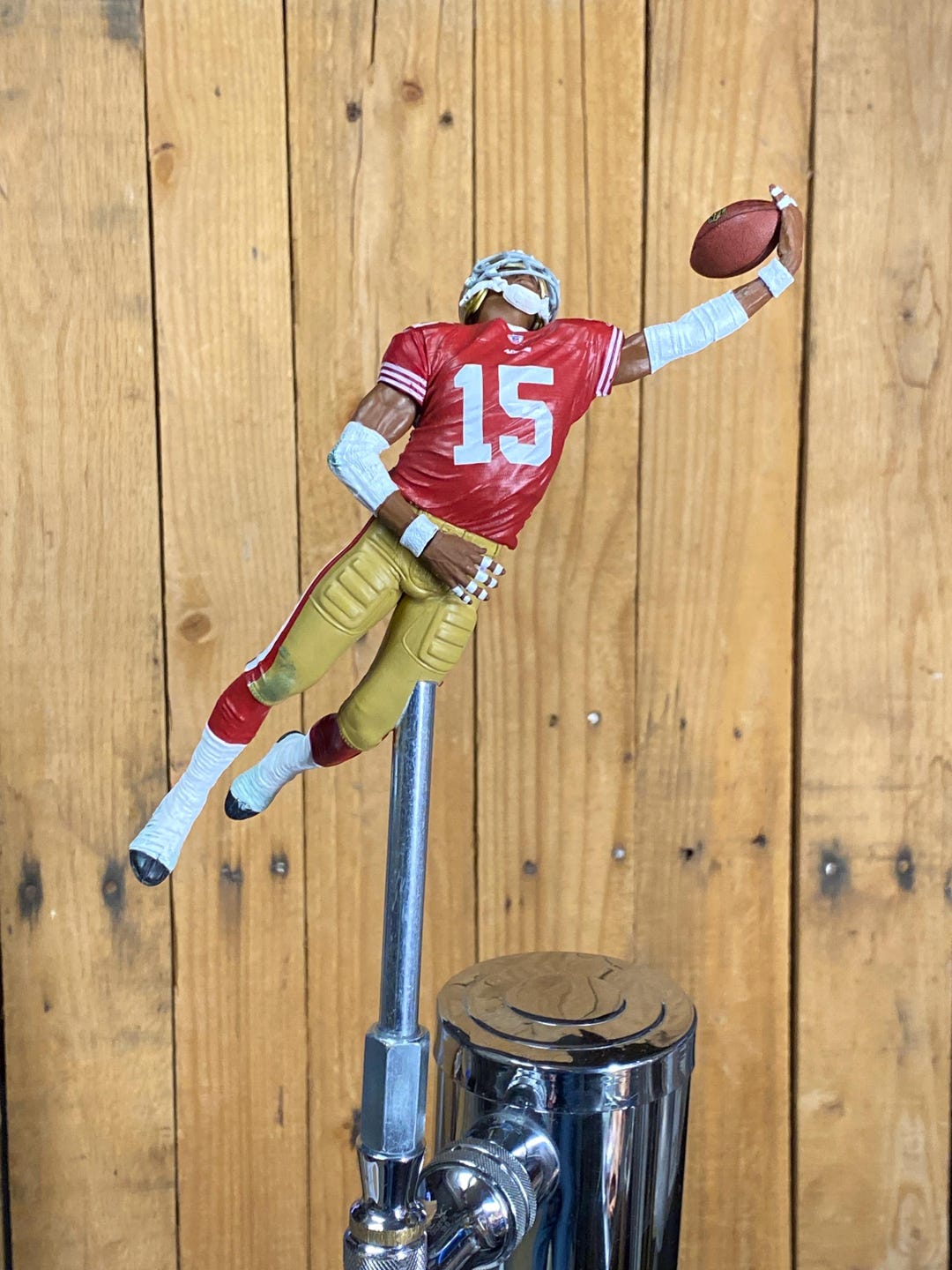 San Francisco 49ers Beer Tap Handle NFL Football Michael Crabtree Red ...