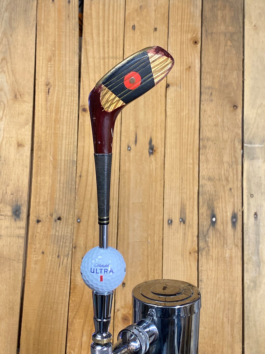 Michelob Ultra Tap Handle for Beer Keg Kegerator Vintage 5 Wood Driver ...