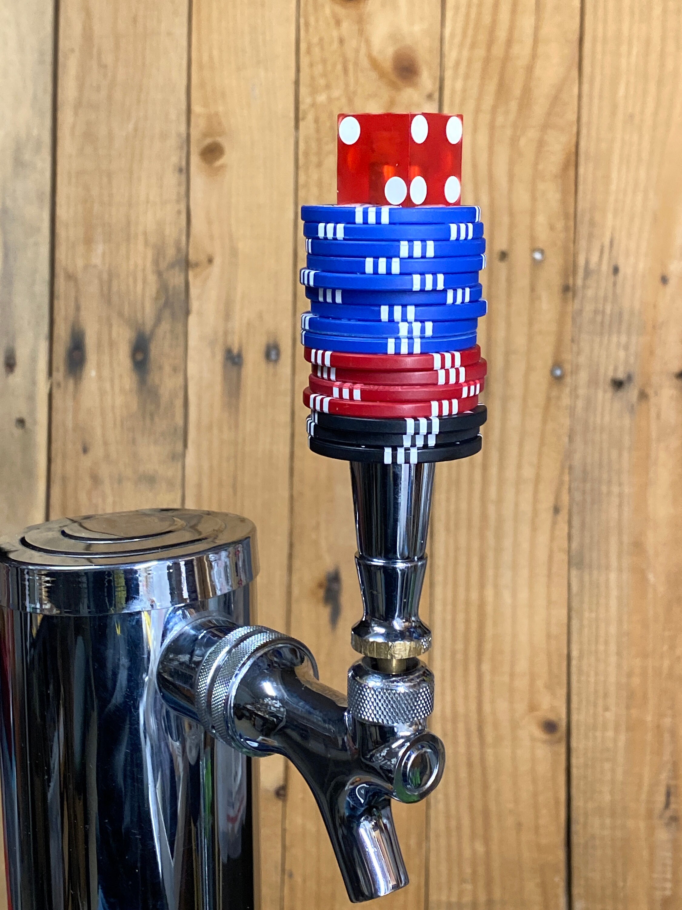 Casino Poker Chips Mini Beer Tap Handle With Die Dice - Etsy