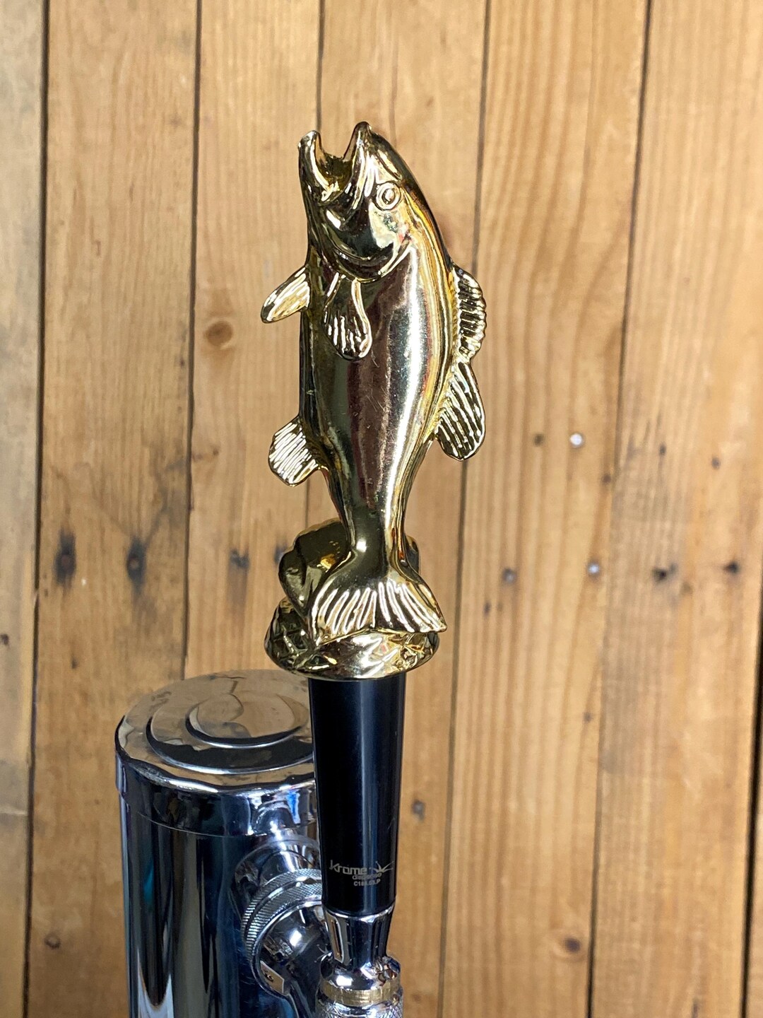 Bass Fishing Beer Tap Handle Vtg Gold Metal Trophy - Etsy