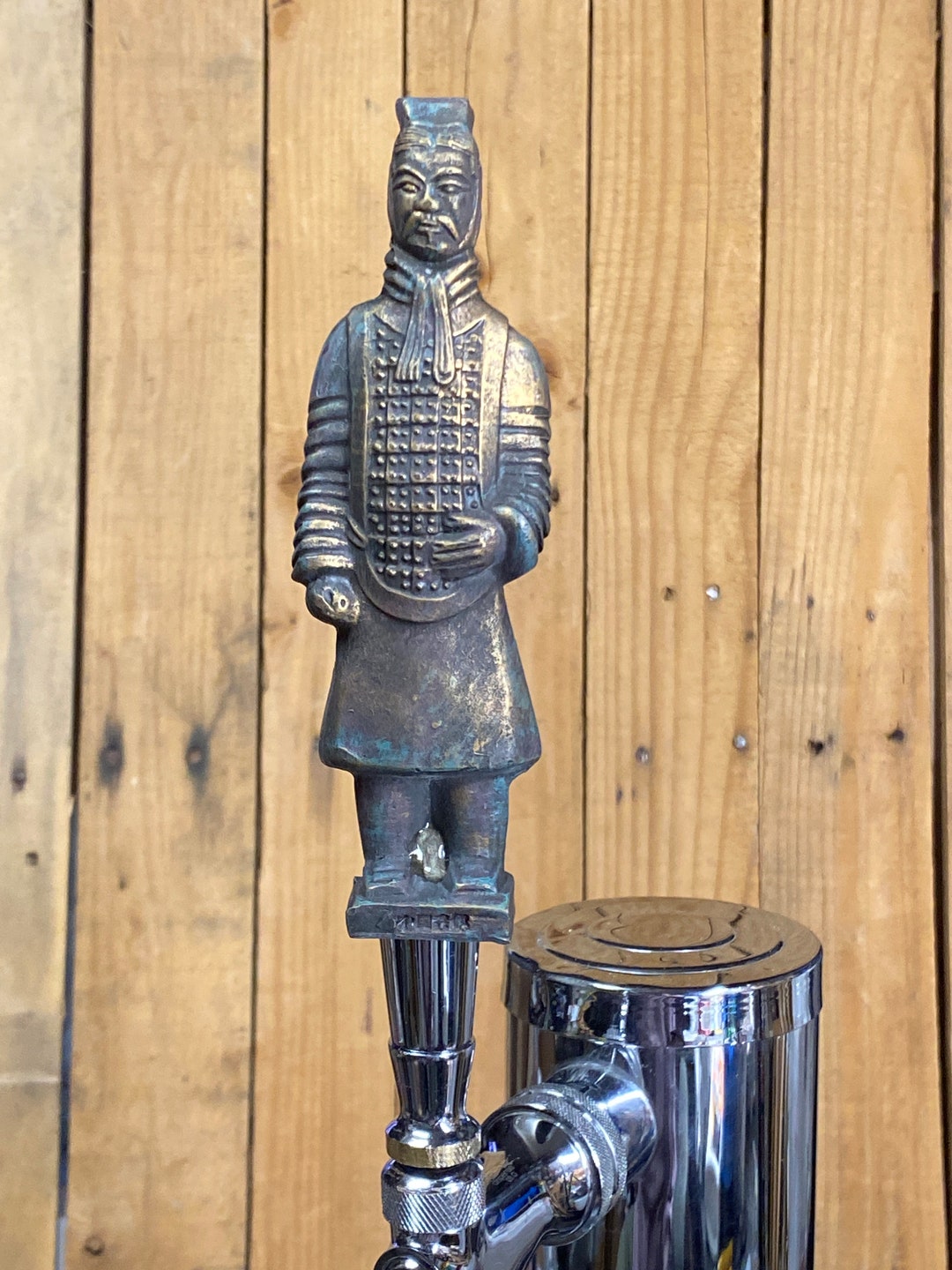 Chinese Warrior Beer Tap Handle Terracotta Army Wide Hair - Etsy