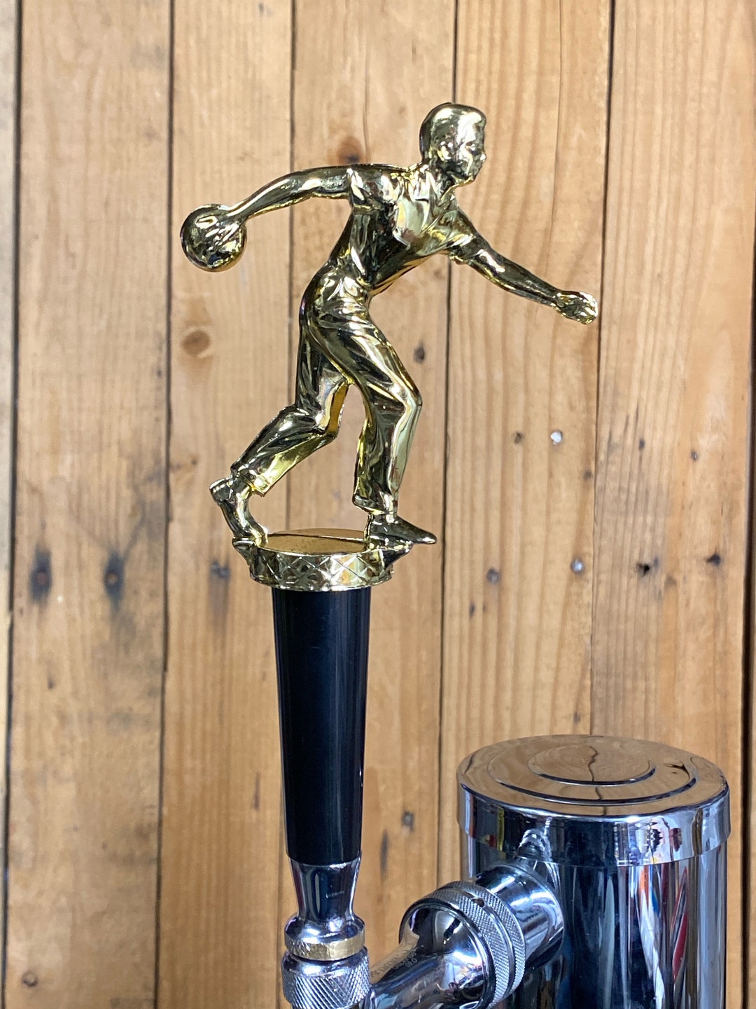 Men’s Bowling Gold Trophy Beer Tap Handle - Etsy