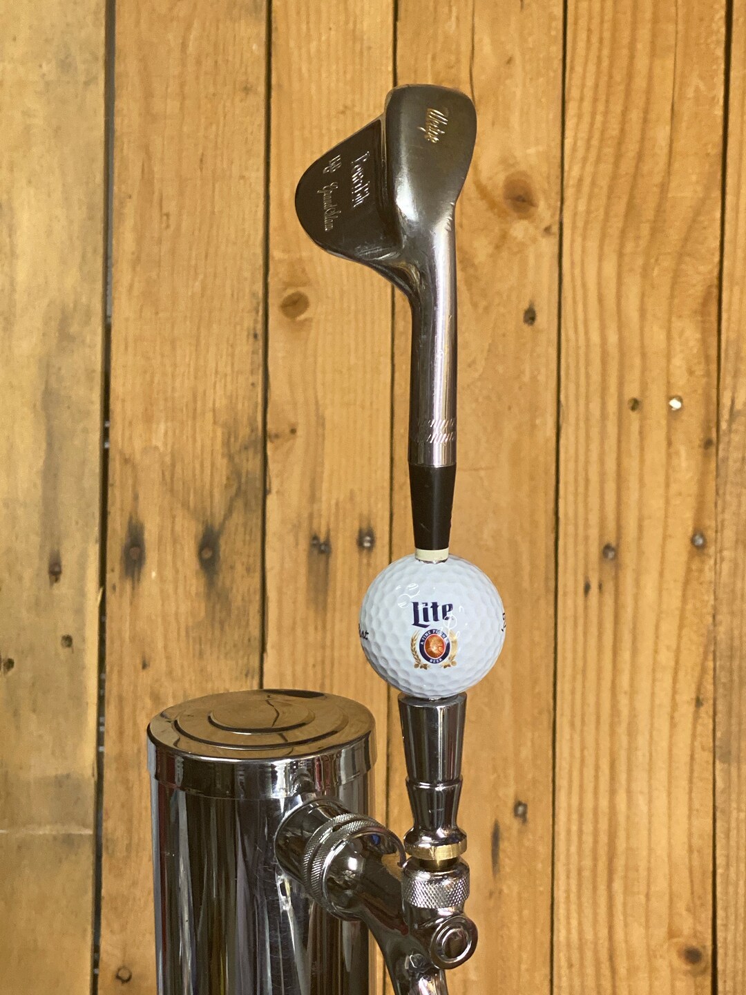 Miller Lite Beer Tap Handle Iron Wedge Golf Club and Titleist Ball - Etsy