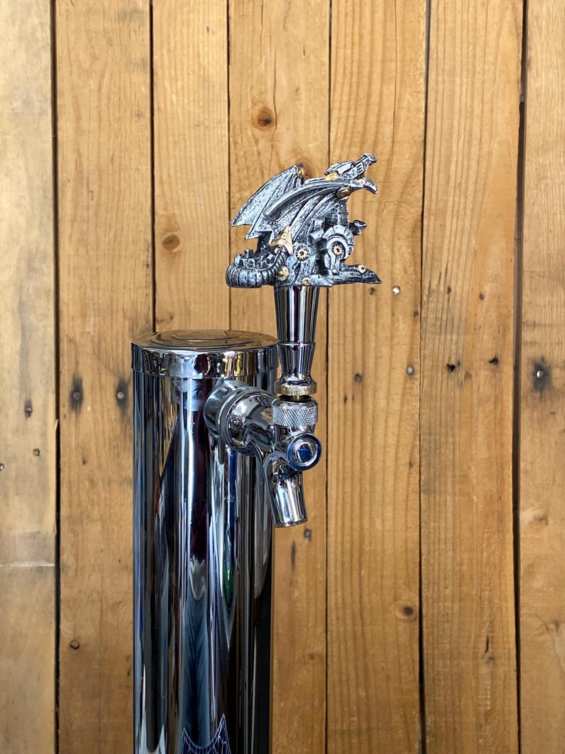 Dragon Beer Tap Handle Mini Mecha Silver Robot - Etsy