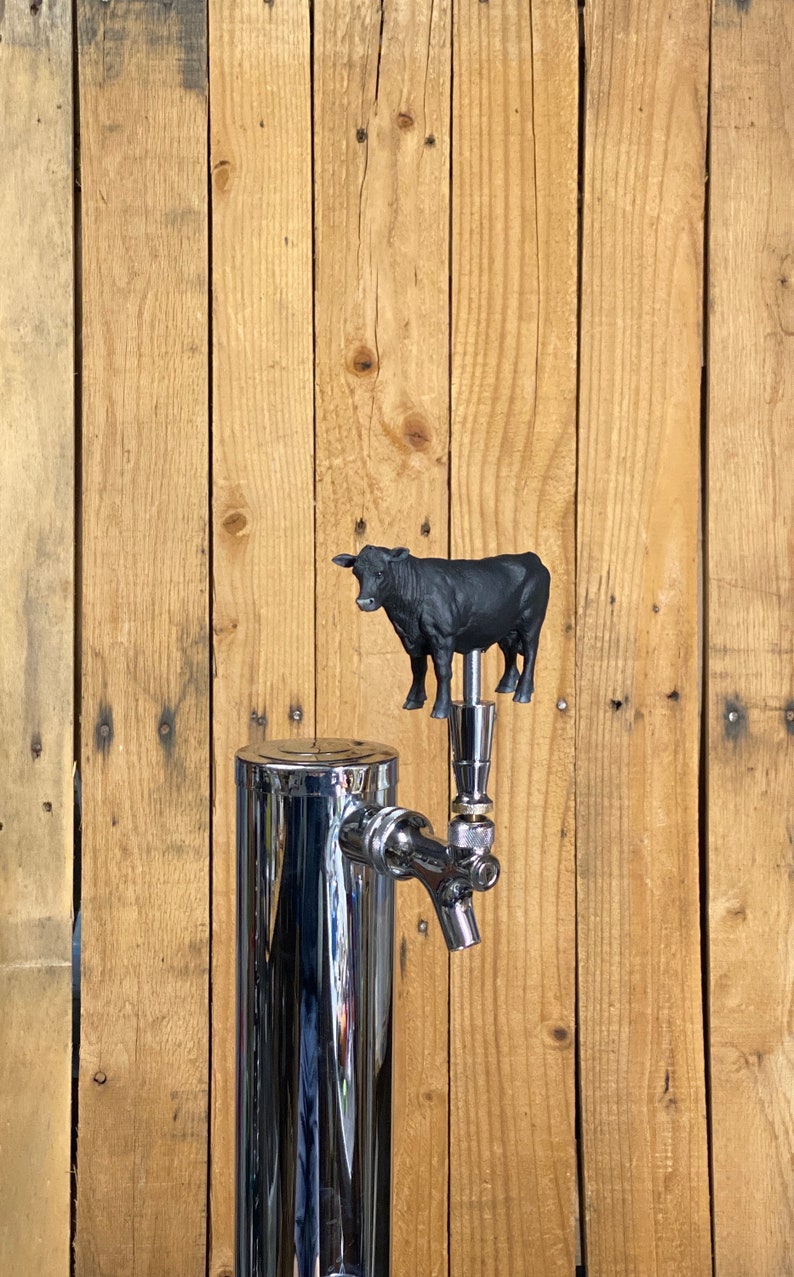 Black Angus Cow Beer Tap Handle - Etsy