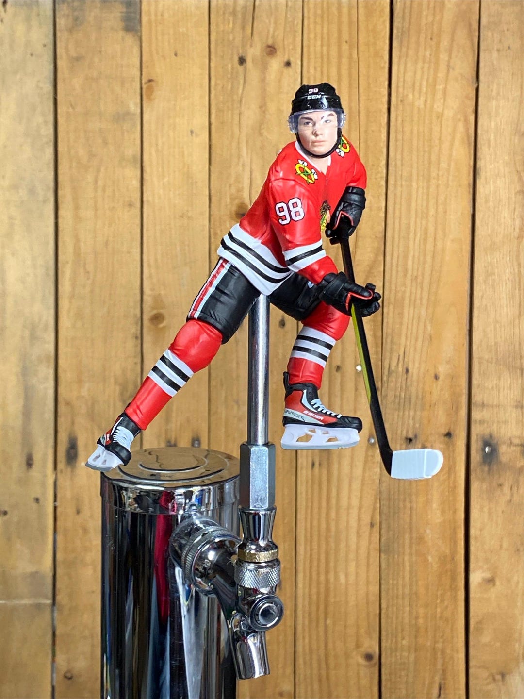 Chicago Blackhawks Hockey Beer Keg Tap Handle NHL Connor Bedard - Etsy