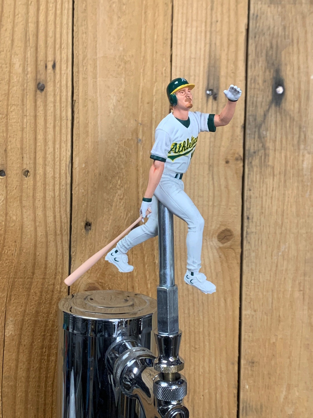 Oakland A’s Baseball Mini Beer Keg Tap Handle MLB Jason Giambi White ...