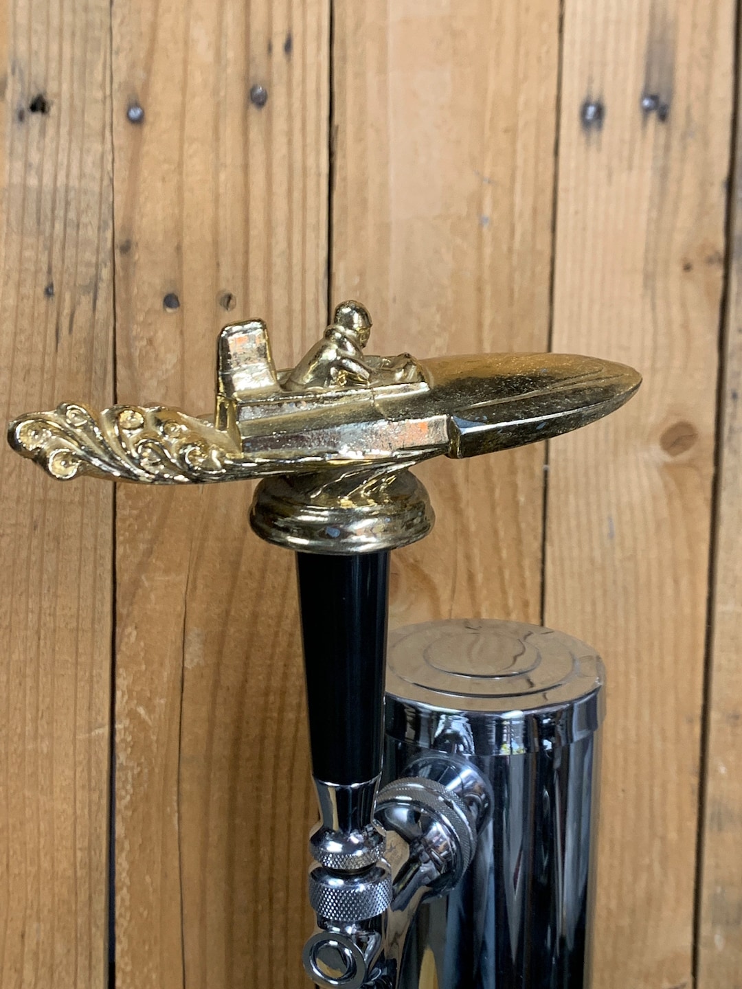 Hydroplane Speed Boat Trophy Tap Handle for Beer Keg Kegerator Gold - Etsy