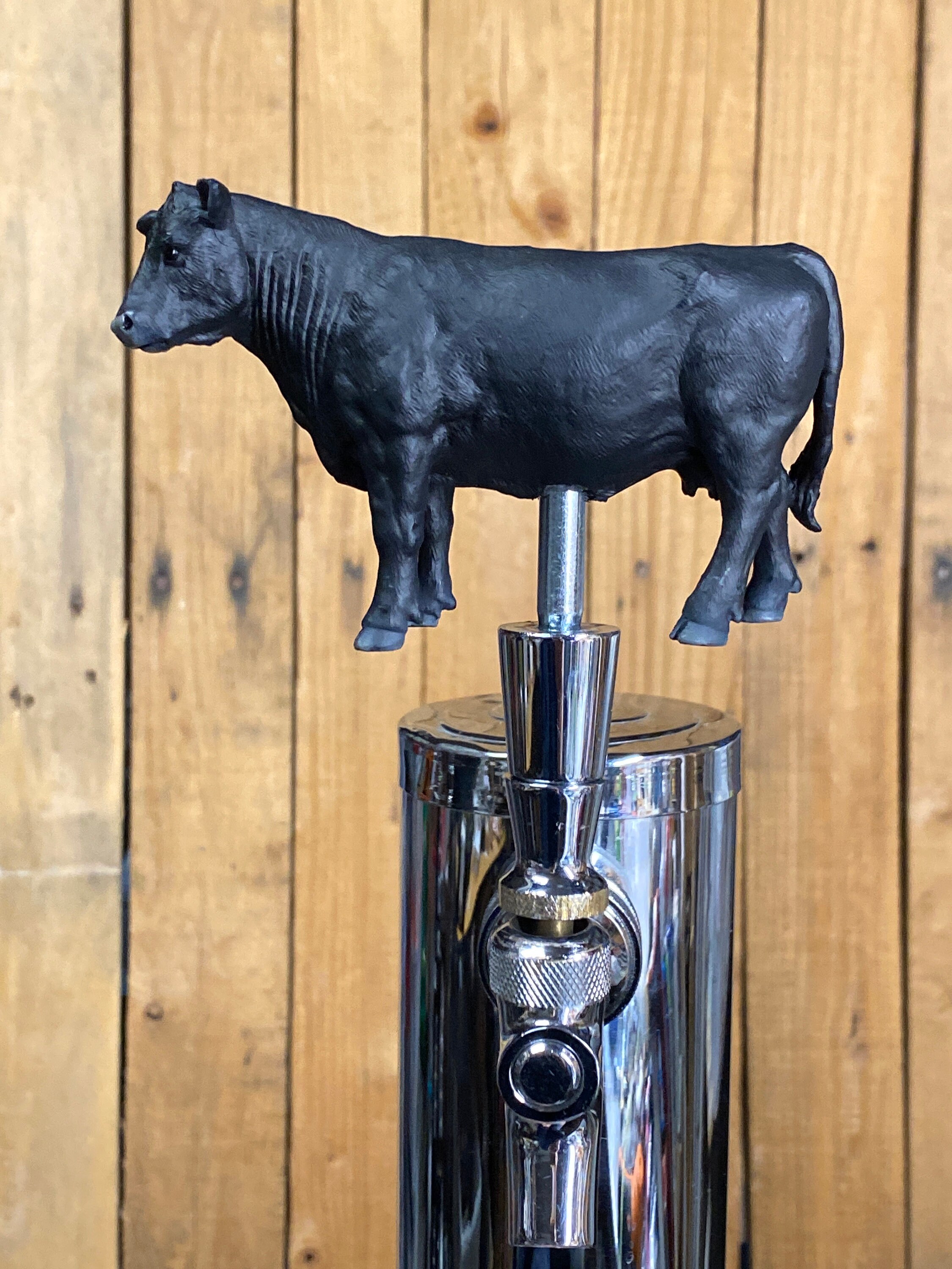 Black Angus Cow Beer Tap Handle - Etsy