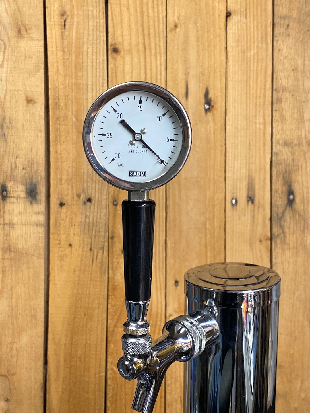 Steampunk Beer Keg Tap Handle Vacuum Gauge - Etsy