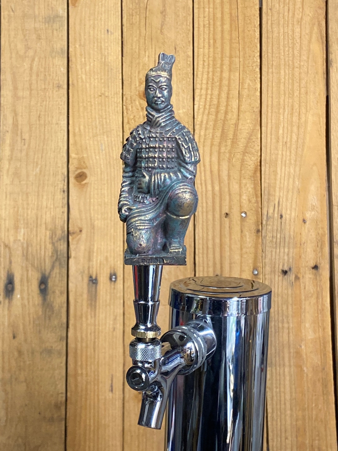 Chinese Warrior Beer Tap Handle Terracotta Army Kneel - Etsy