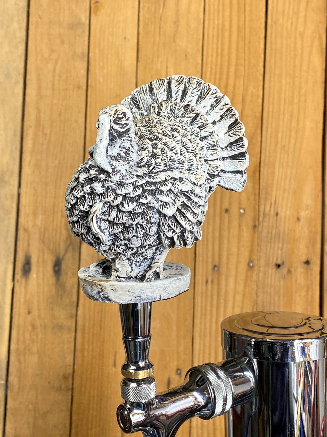 Turkey Tap Handle for Beer Keg Kegerator Black and White - Etsy
