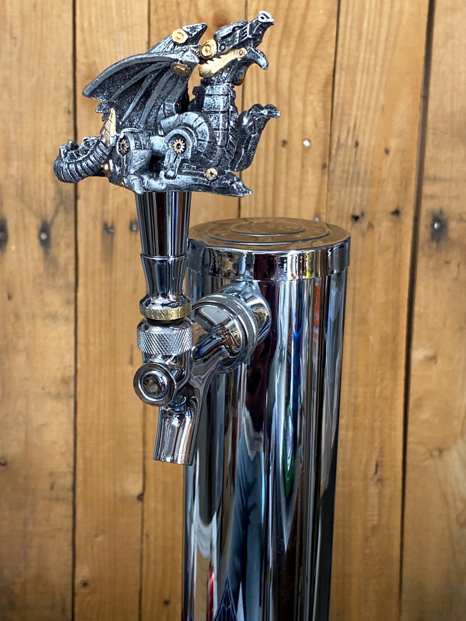 Dragon Beer Tap Handle Mini Mecha Silver Robot - Etsy