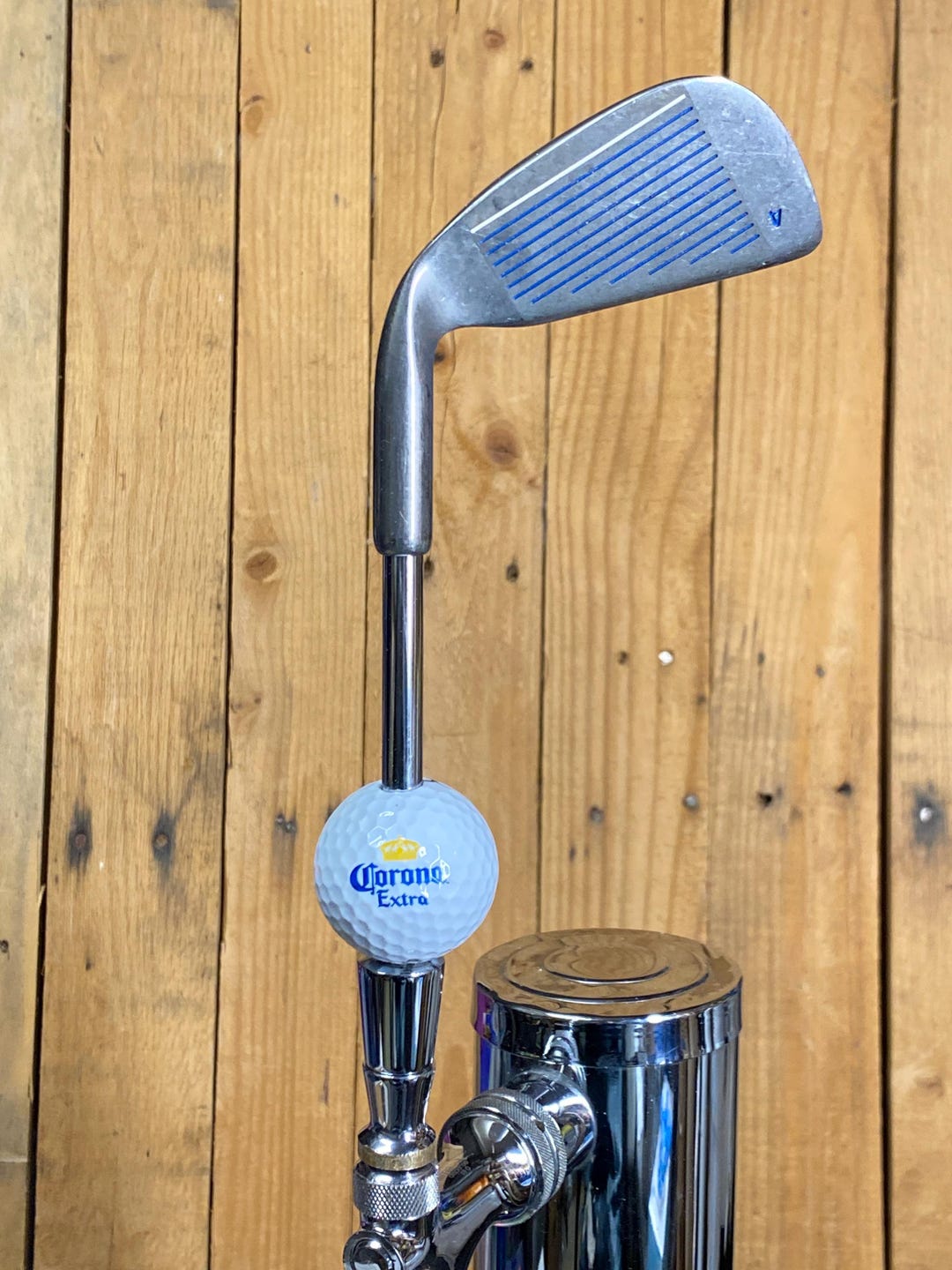 Upcycled Corona Extra Beer Tap Handle: Iron Golf Club and Callaway Ball ...