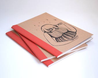 Notebook A5, Screen Printed Cover, Pattern Notebooks, Hand Crafted in ...