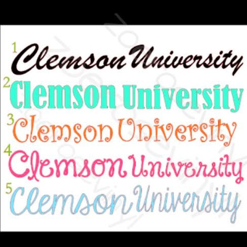 University Vinyl Car Decal | Etsy