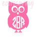 Monogram Owl Vinyl Decal - Etsy