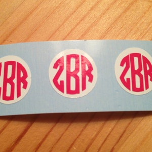 Set of 6 iPhone Home Button Circle Monogram Decals - Etsy Australia