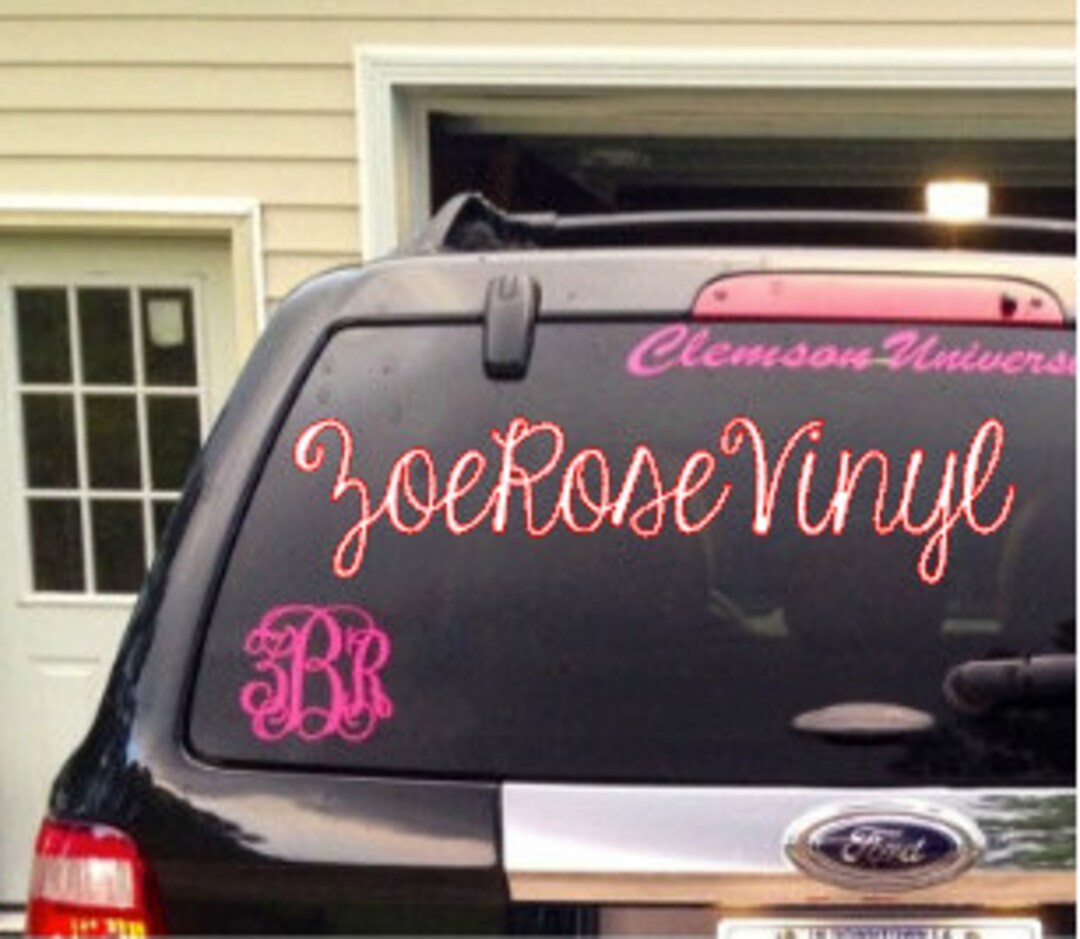 Monogram Car Decal (interlocking or Circle) - Etsy