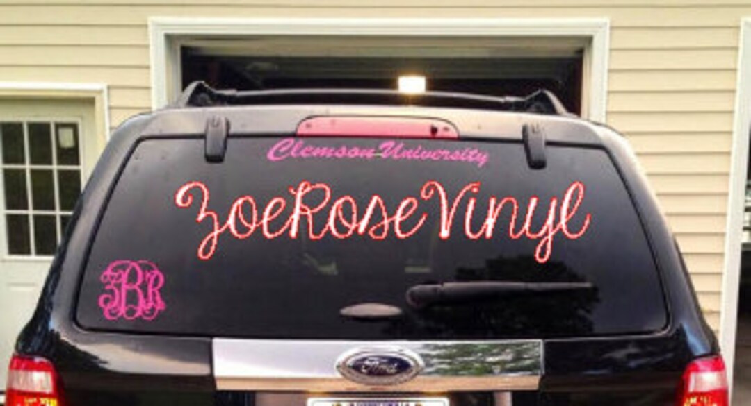 University Vinyl Car Decal - Etsy