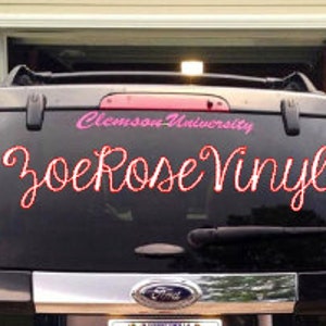 University Vinyl Car Decal - Etsy