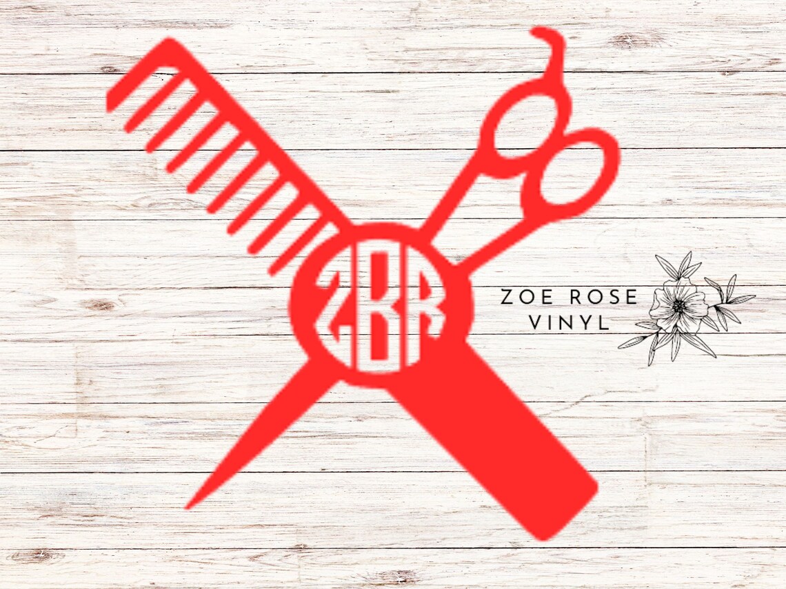 Monogram Hair Stylist Vinyl Decal - Etsy