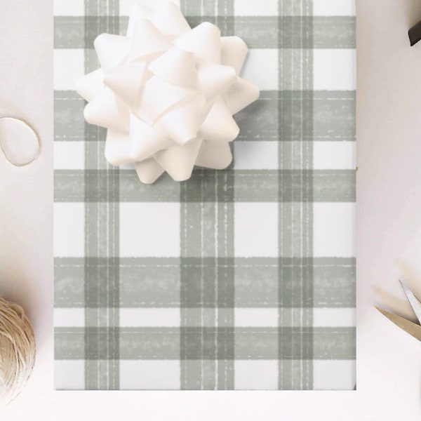 Green Gingham Wrapping Paper - Etsy