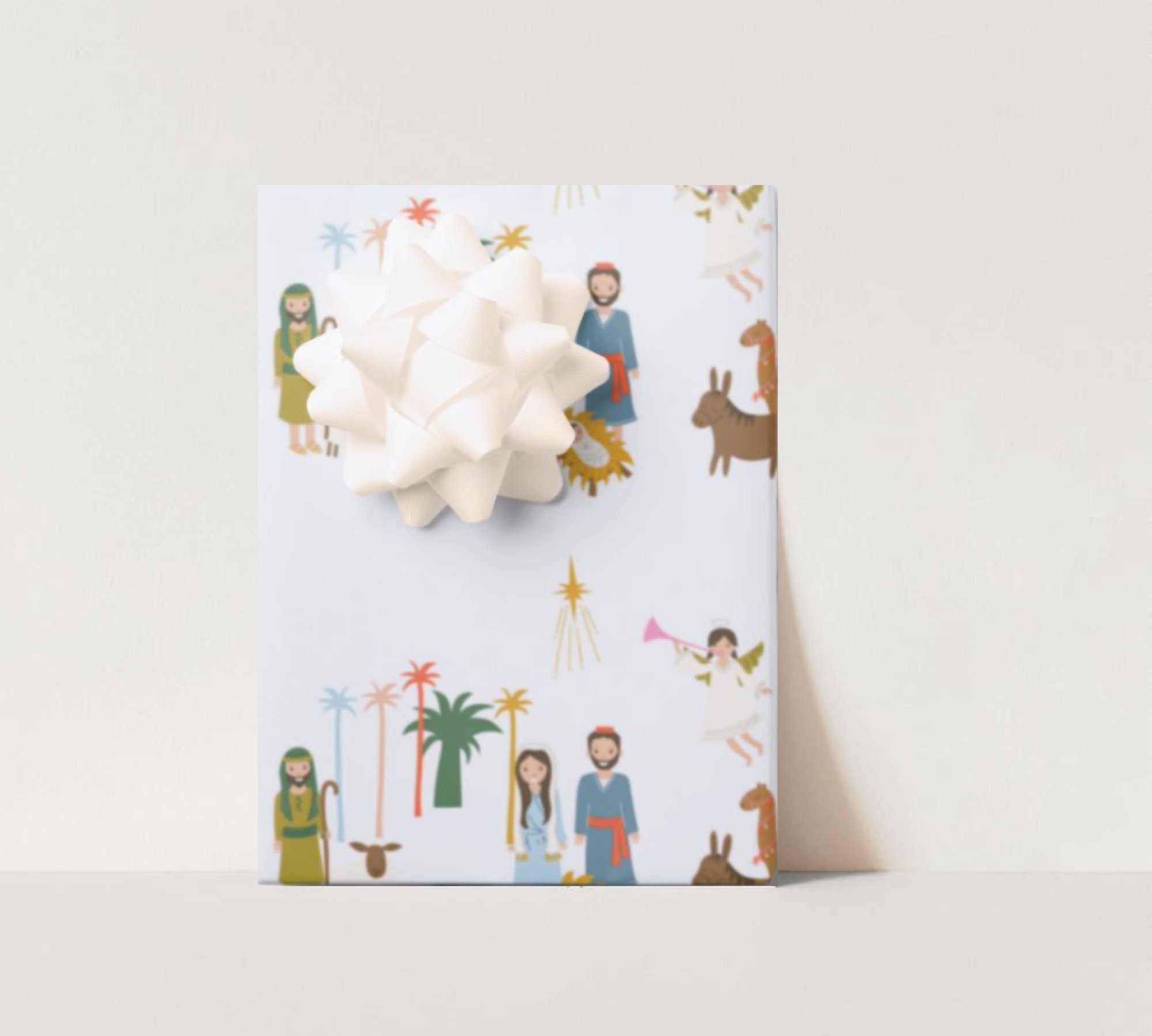 Nativity Wrapping Paper Christmas Star Baby Jesus Jesus - Etsy