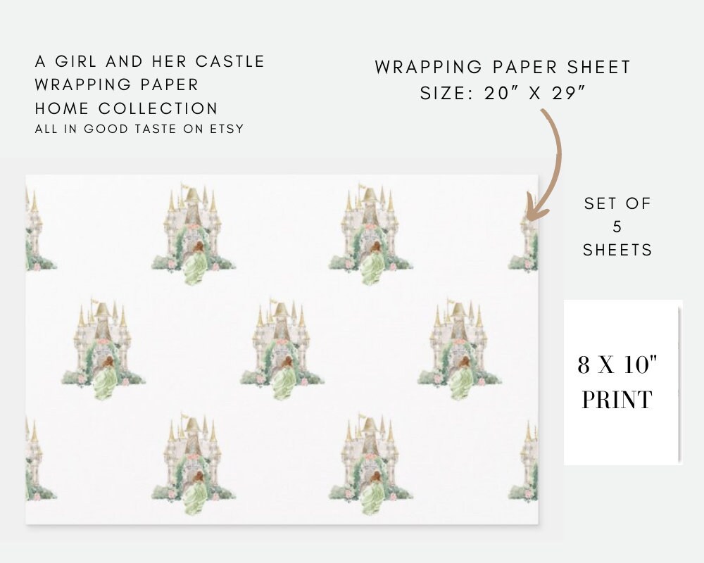 Princess Birthday Wrapping Paper Birthday Party Wrapping - Etsy