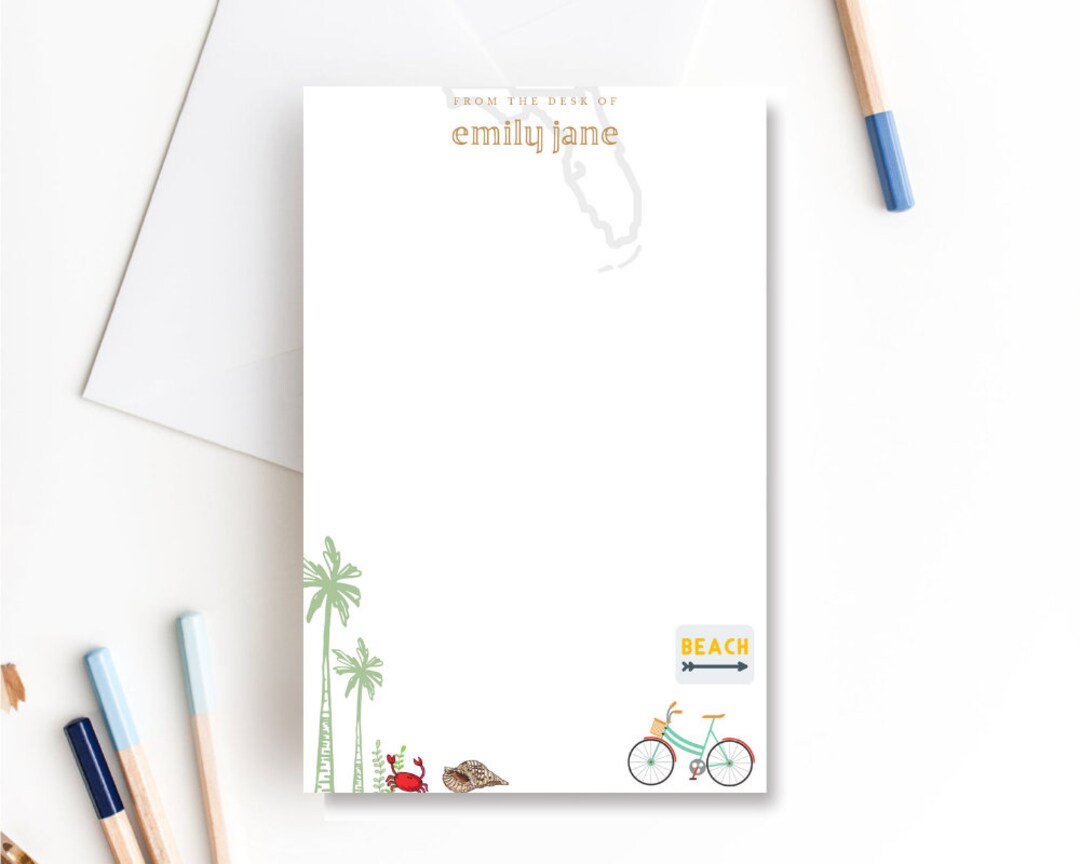 Everyday Personalized Notepad, Florida, State Notepad, to Do List ...