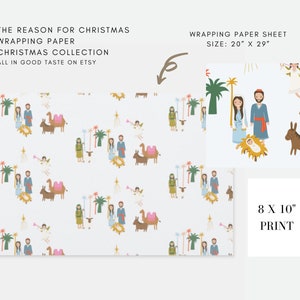 Nativity Wrapping Paper, Christmas Star, Baby Jesus, Jesus, Christmas ...