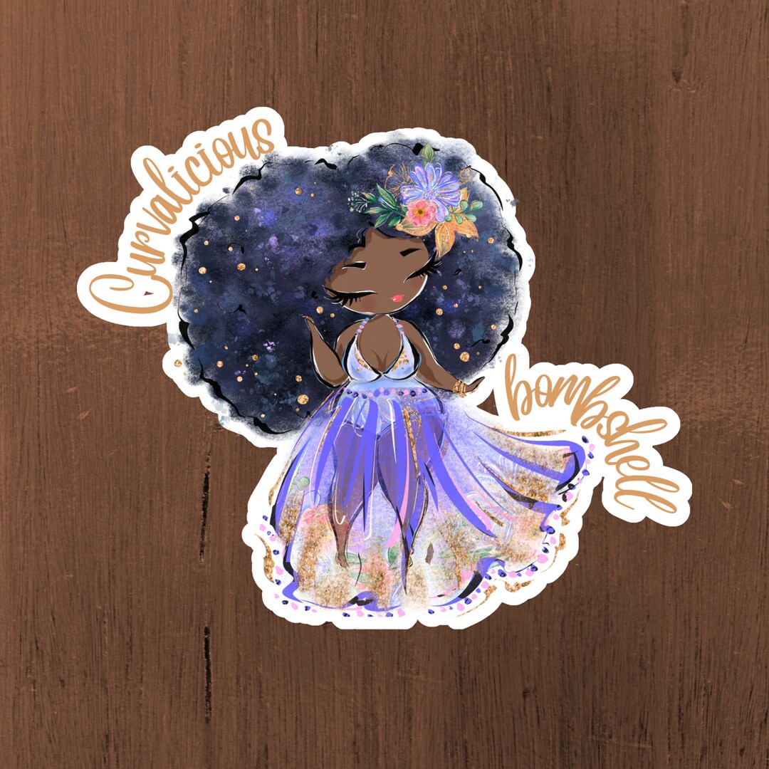 Sticker or Magnet Curvy Girl Black Girl Bombshell Curvalicious - Etsy