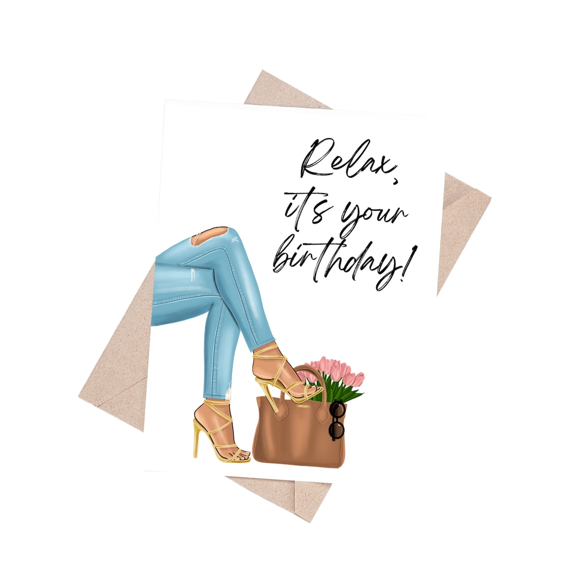 Relax It's Your Birthday Greeting Card Happy Birthday - Etsy