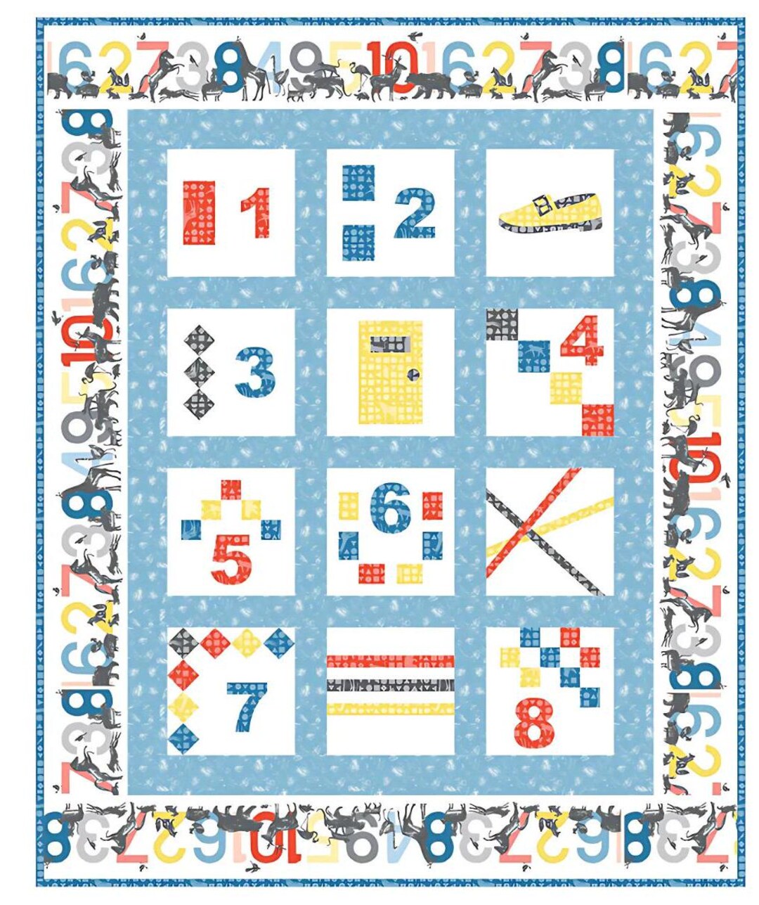 Buckle Myshoe Quilt Pattern / Baby Quilt / Numbers / Letters / Applique ...