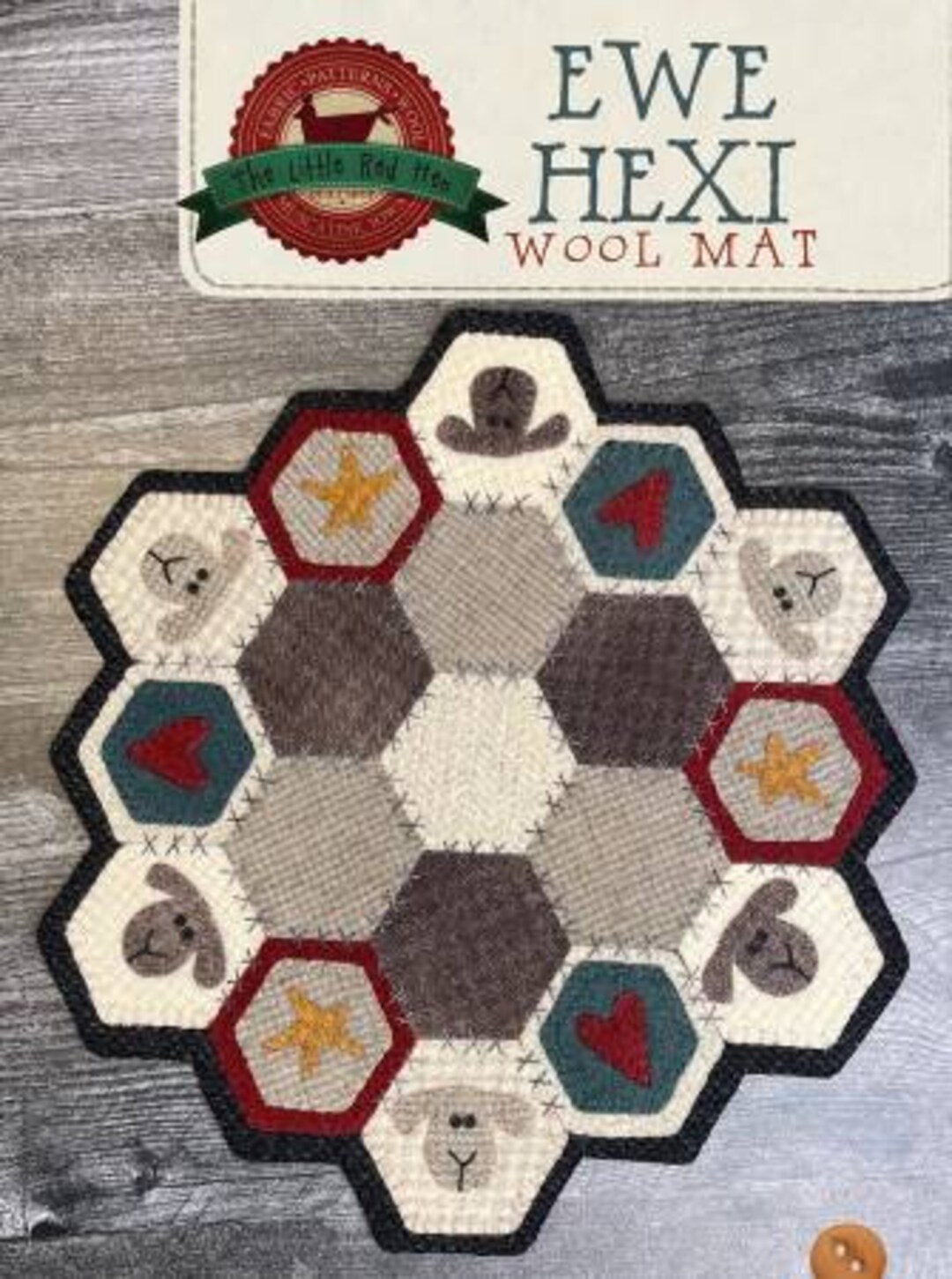 EWE Hexi - Hexagon Wool Mat Pattern, Applique, Embroidery, Hobby, Craft ...
