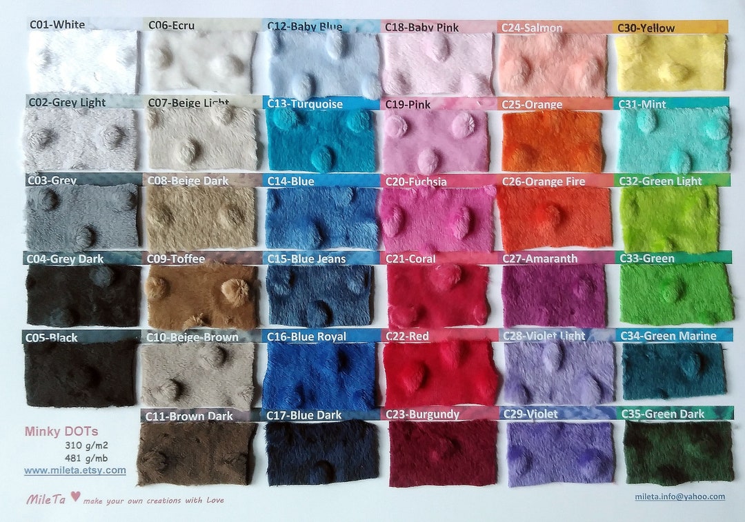 Minky Dots Fabric, Ultra Soft Cuddly Velboa Microfiber Smooth Fabric ...