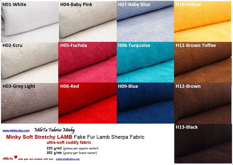 Minky SOFT STRETCHY LAMB Fabric Ultra Soft Cuddly Fabric 13 - Etsy